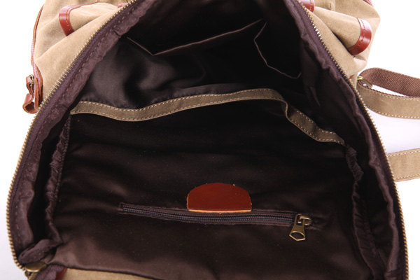 Blue Leather-canvas Backpacks Canvas Backpacks Student Canvas Backpack ...