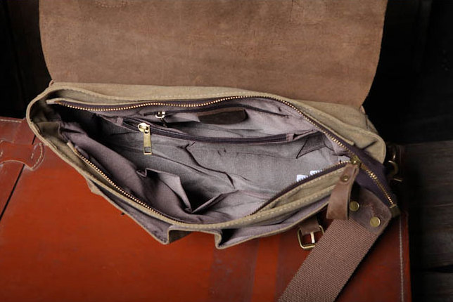Handmade Leather Canvas Backpacks Canvas Backpacks Student Canvas ...